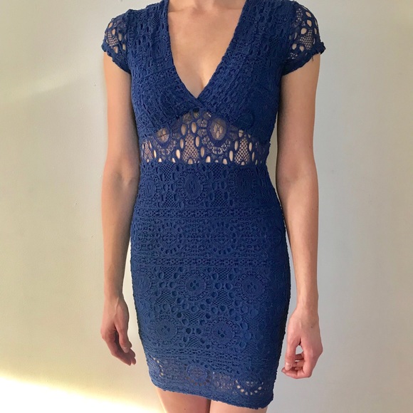 Nightcap | Dresses | Royal Blue Fitted Nightcap Dress | Poshmark